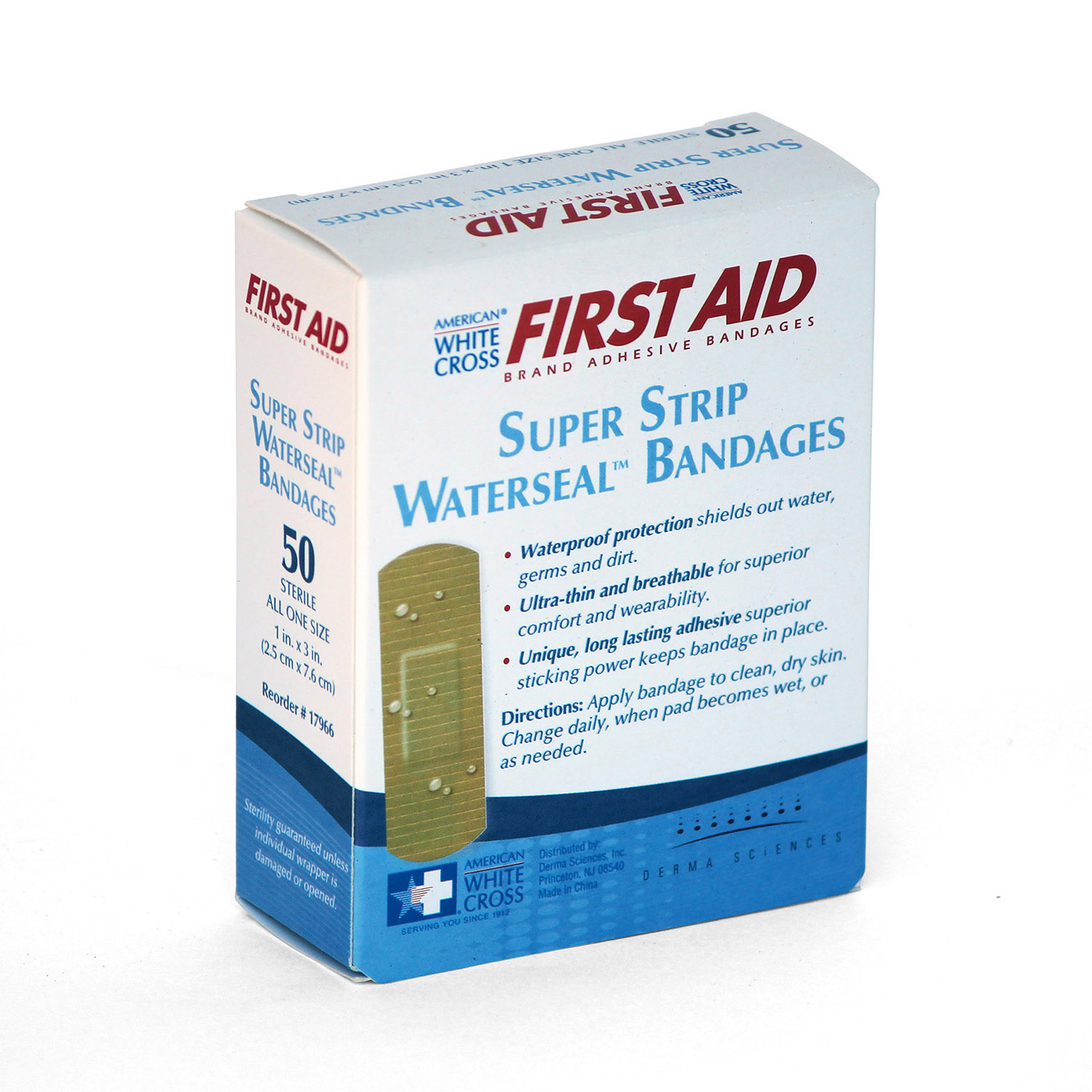 Super Strip Waterseal Bandage, 50/box - MediFirstPlus