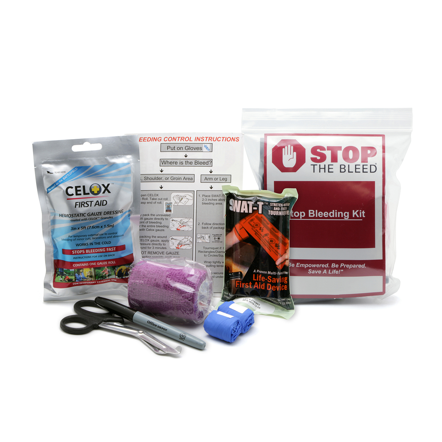 Individual Stop Bleeding Kit, Resealable Bag - MediFirstPlus