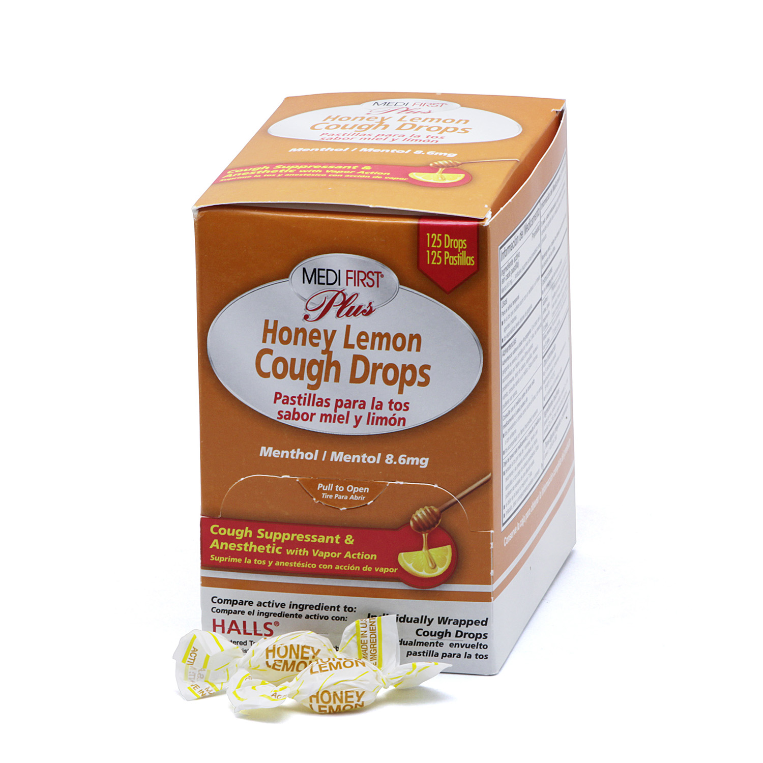 Honey Lemon Cough Drops 125ct - MediFirstPlus